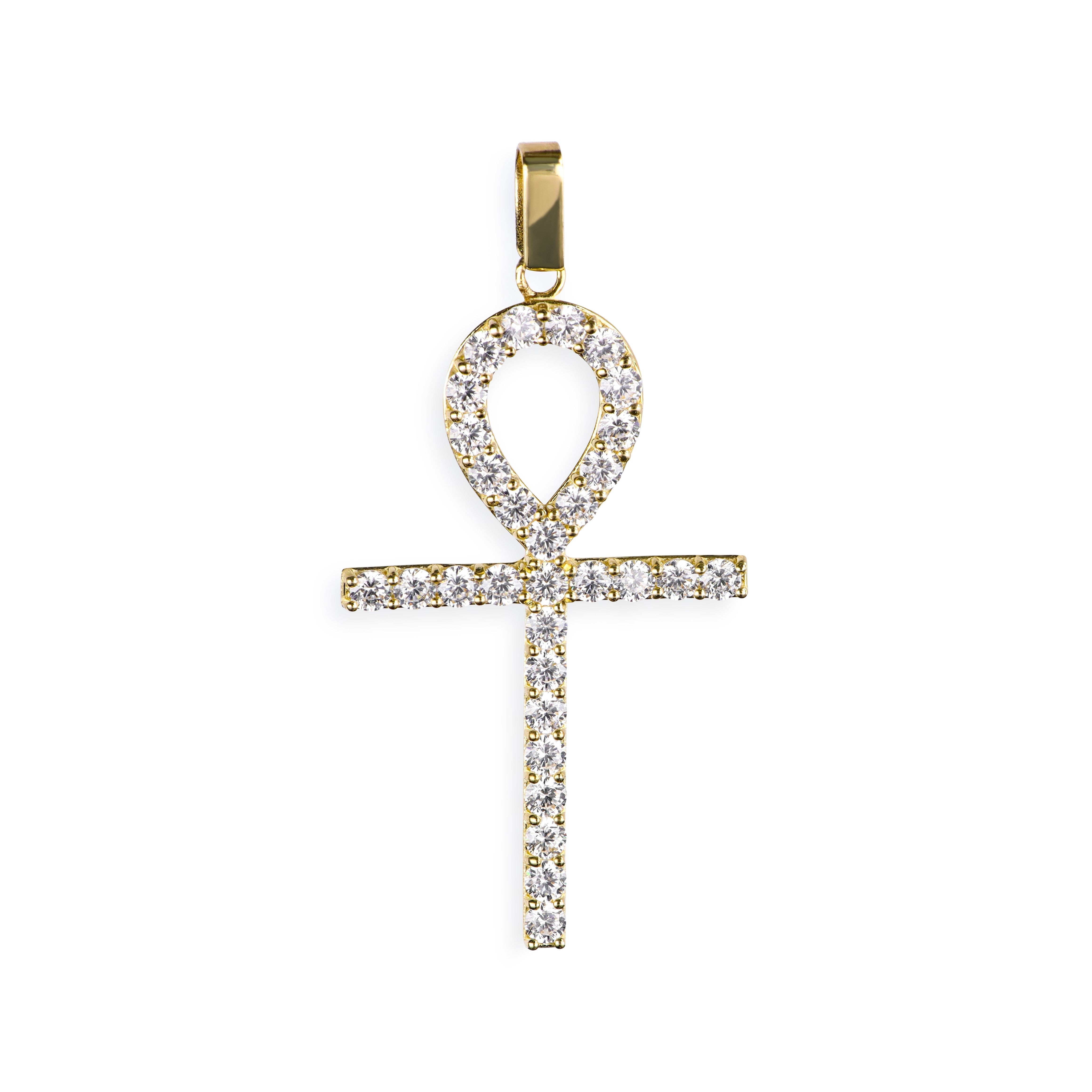 Diamond Ankh Cross In 14K Solid Gold – Michael Vardani